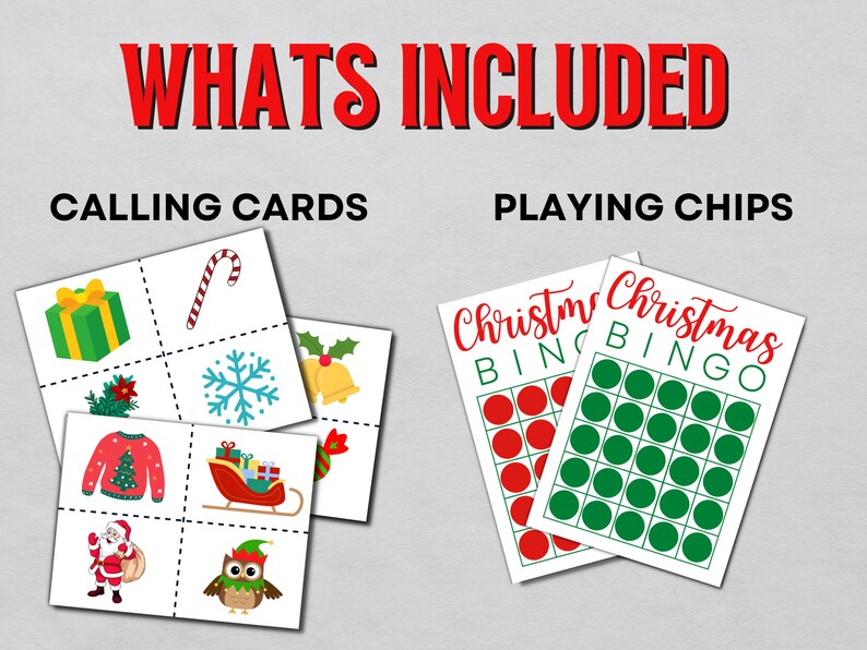 Christmas Bingo Cards Printable, Fun Christmas Party Game, Christmas ...