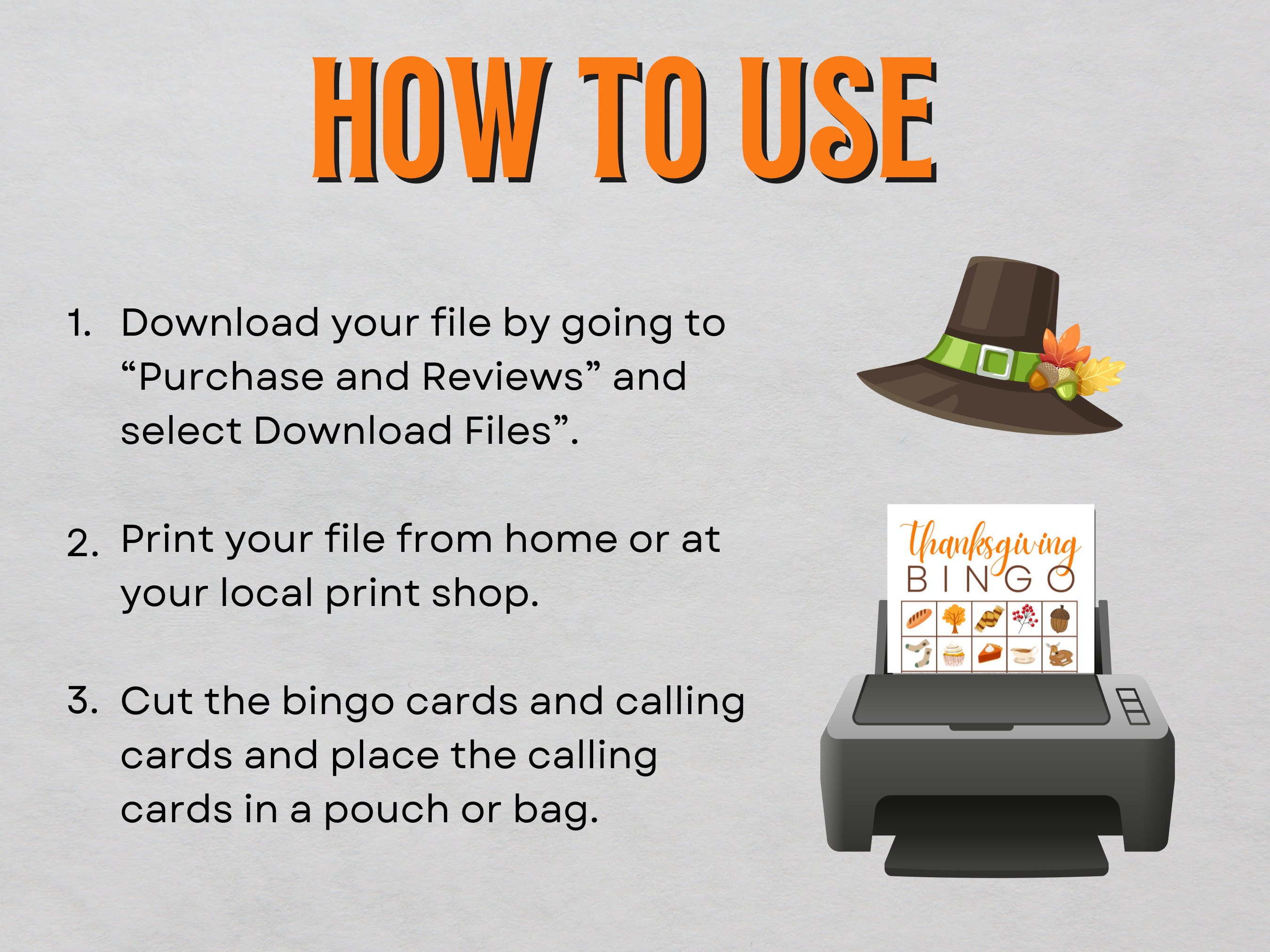 Thanksgiving Bingo Cards, 50 Printable Bingo Cards, Kids Activity, Kids ...