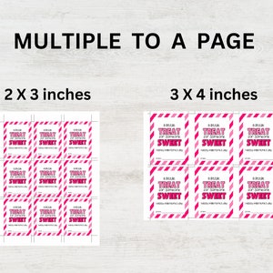 Pink Valentines Gift Tag, Printable Cards for Valentine’s Day, Pink ...