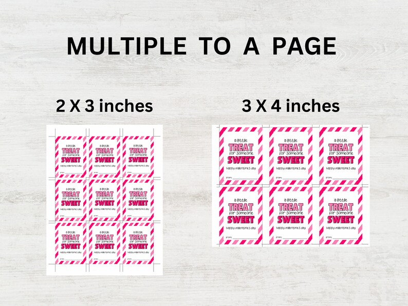 Pink Valentines Gift Tag, Printable Cards for Valentine’s Day, Pink ...