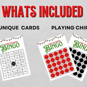 Holiday Bingo Cards, 50 Unique Christmas Themed Bingo Cards, Printable ...