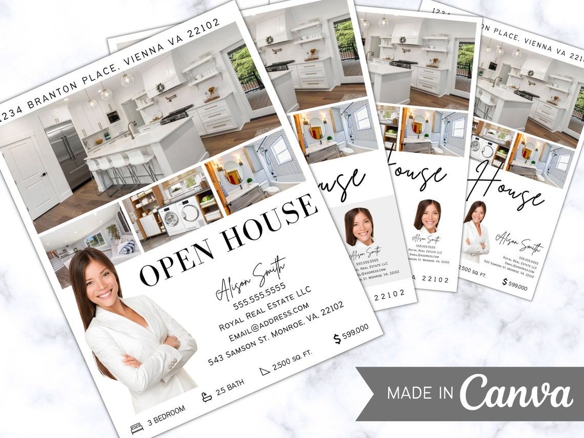 Open House Flyer, Real Estate Marketing Tool, Real Estate Flyer ...