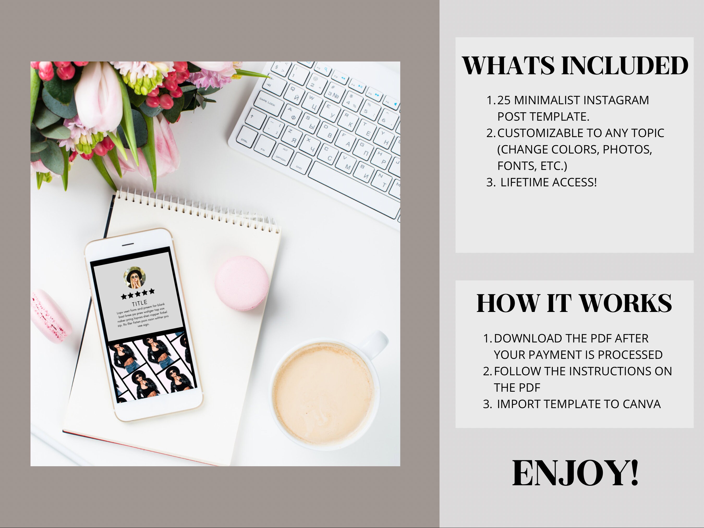 Black and Gray Instagram Post Template | Minimalist |make up Artist ...