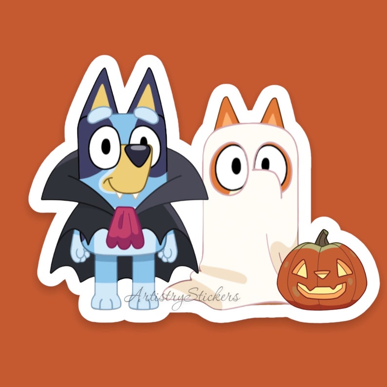 Bluey Stickers Bluey and Bingo Fall Bluey Sticker - Etsy UK