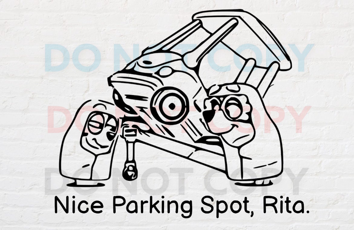Digital File Bluey Nice Parking Spot Rita Svg Cut File Etsy 