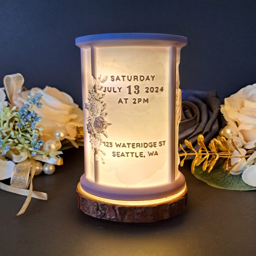 Luxury Wedding Invitations – Personalized Mini Photo Lamps | Unique ...