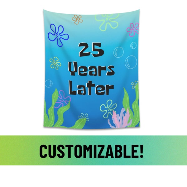 Spongebob Birthday Backdrop - Etsy
