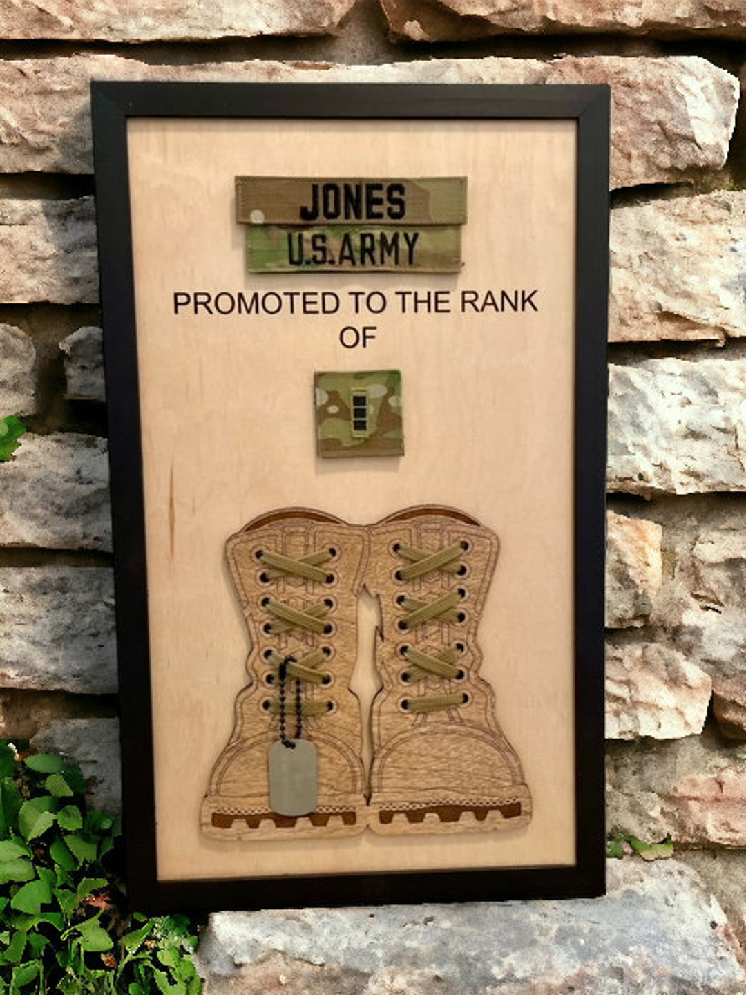 3D Wooden Engraved Military/ Promotion Sign - Etsy