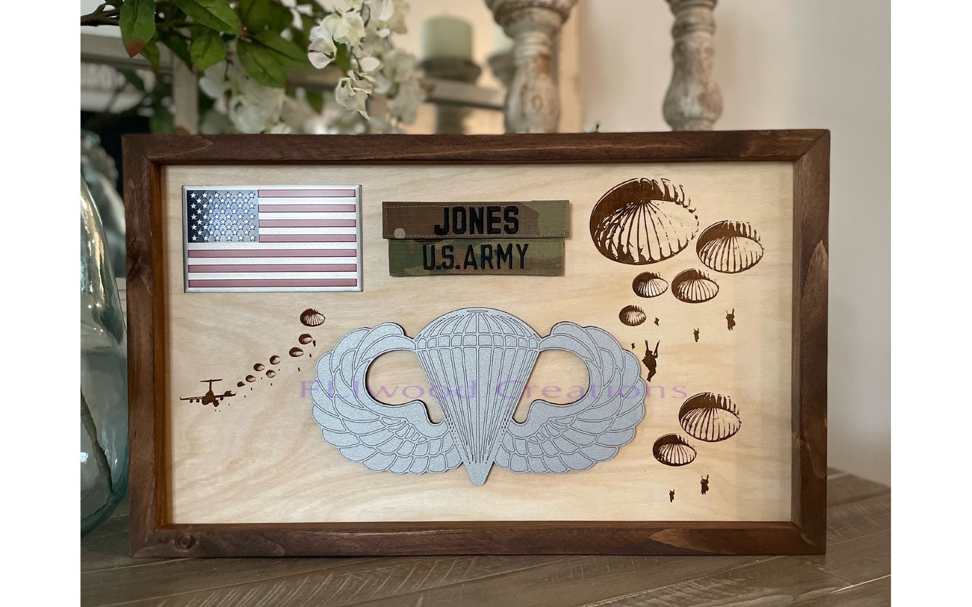 Airborne 3D Graduation/ Promotion/ Army Gift, Name Tapes Not Included ...