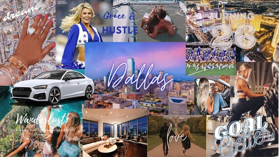 Dallas Aesthetic Digital Wallpaper Collage Laptop/desktop - Etsy