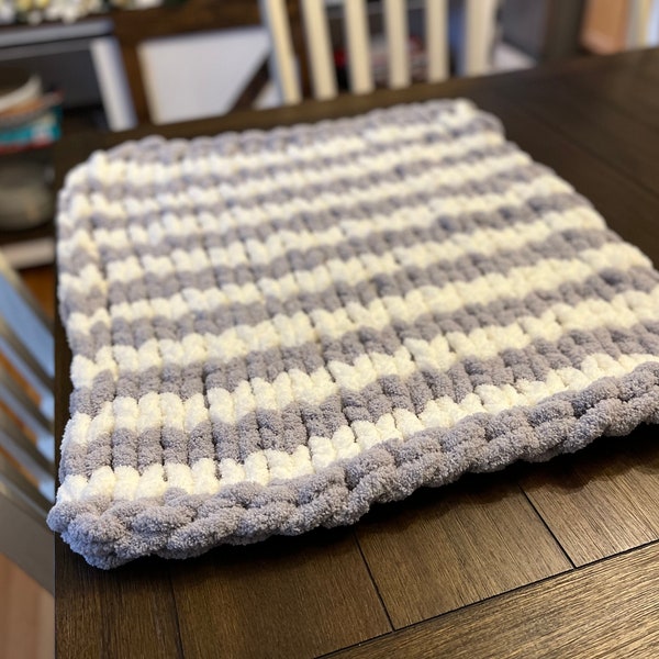 Hand Knit Throw - Etsy