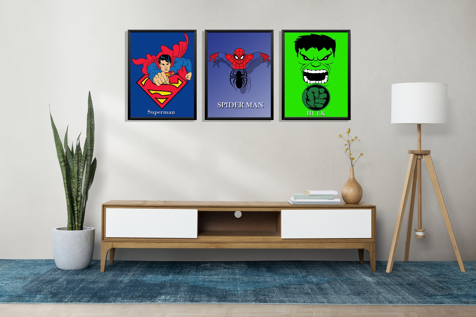 Superhero Set of 10, Digital Superhero Poster,superhero Prints ...