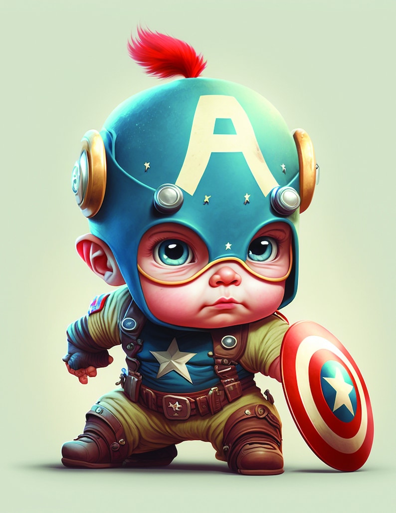 Set 10 Baby Avengers Prints,baby Superhero Marvel Wall Art, Poster Baby ...