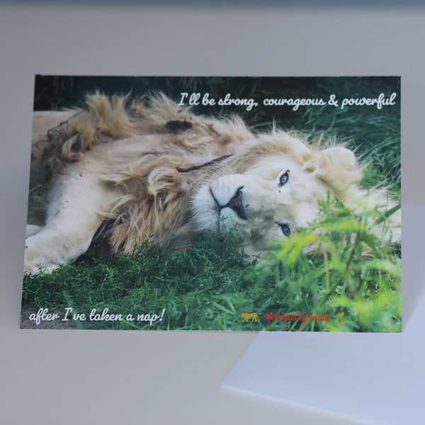 Lion Greeting Card - Etsy