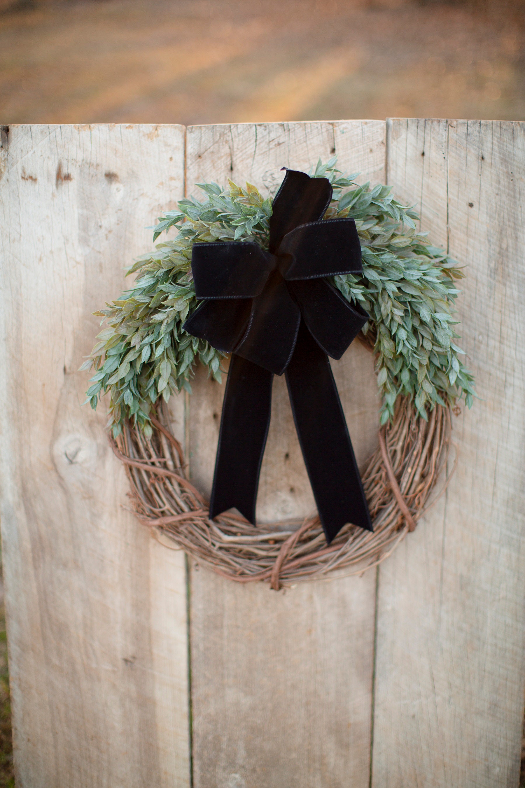 Everyday Ruscus Wreath, Elegant Everday Greenery Wreath, Farmhouse ...