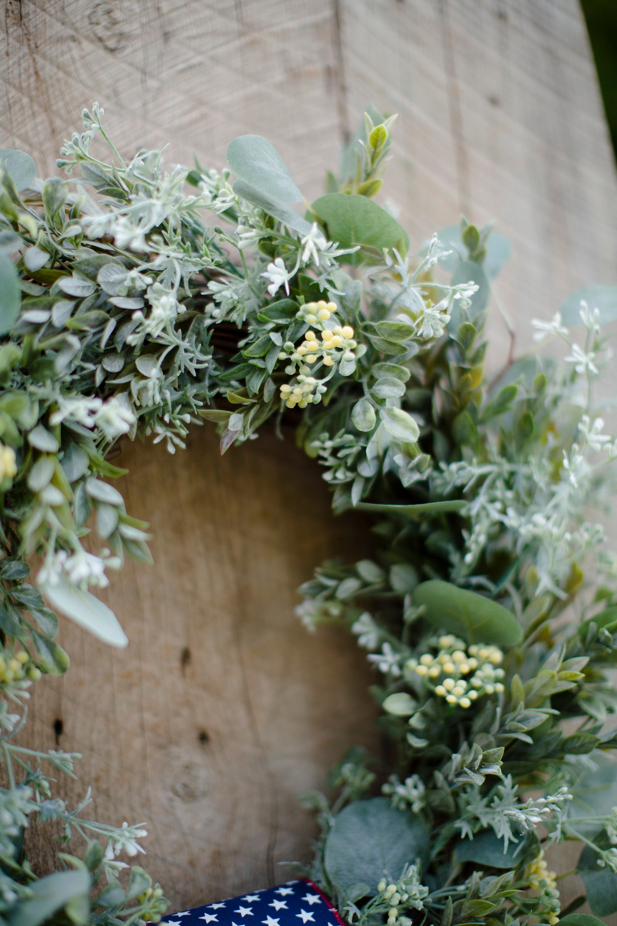 Everyday Greenery Wreath, Greenery Wreath With Ribbon Sash, Wreath Sash ...