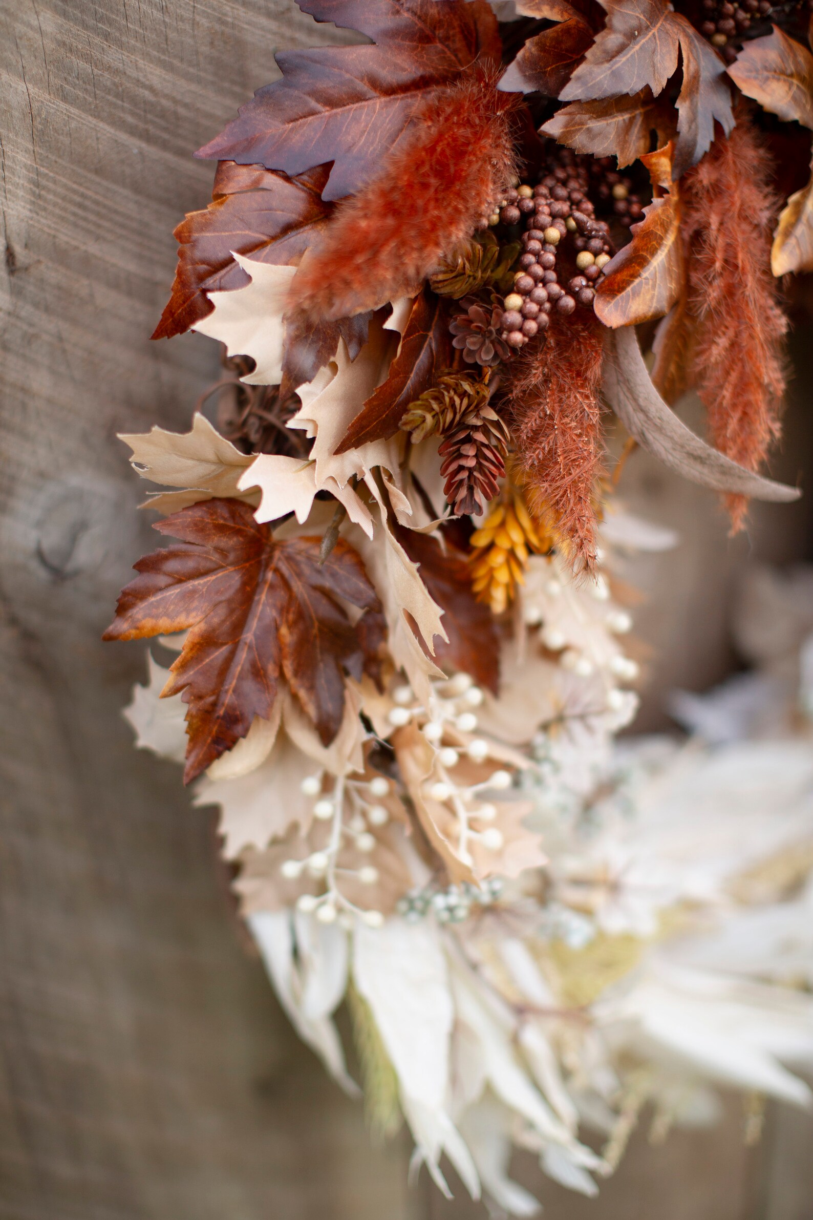 Fall Leaves Wreath, Ombre Fall Wreath, Housewarming Gift, Front Door ...