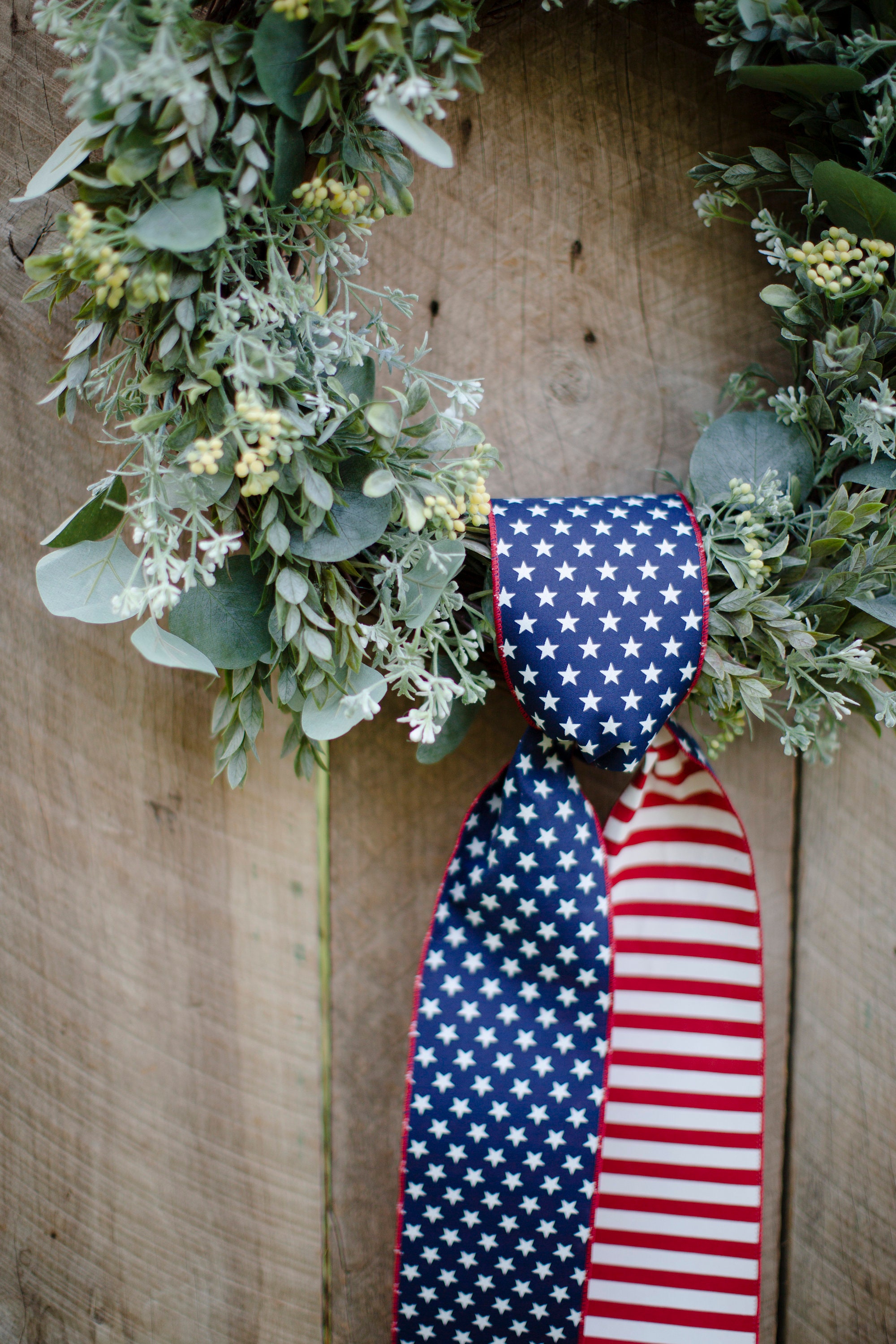 Everyday Greenery Wreath, Greenery Wreath With Ribbon Sash, Wreath Sash ...