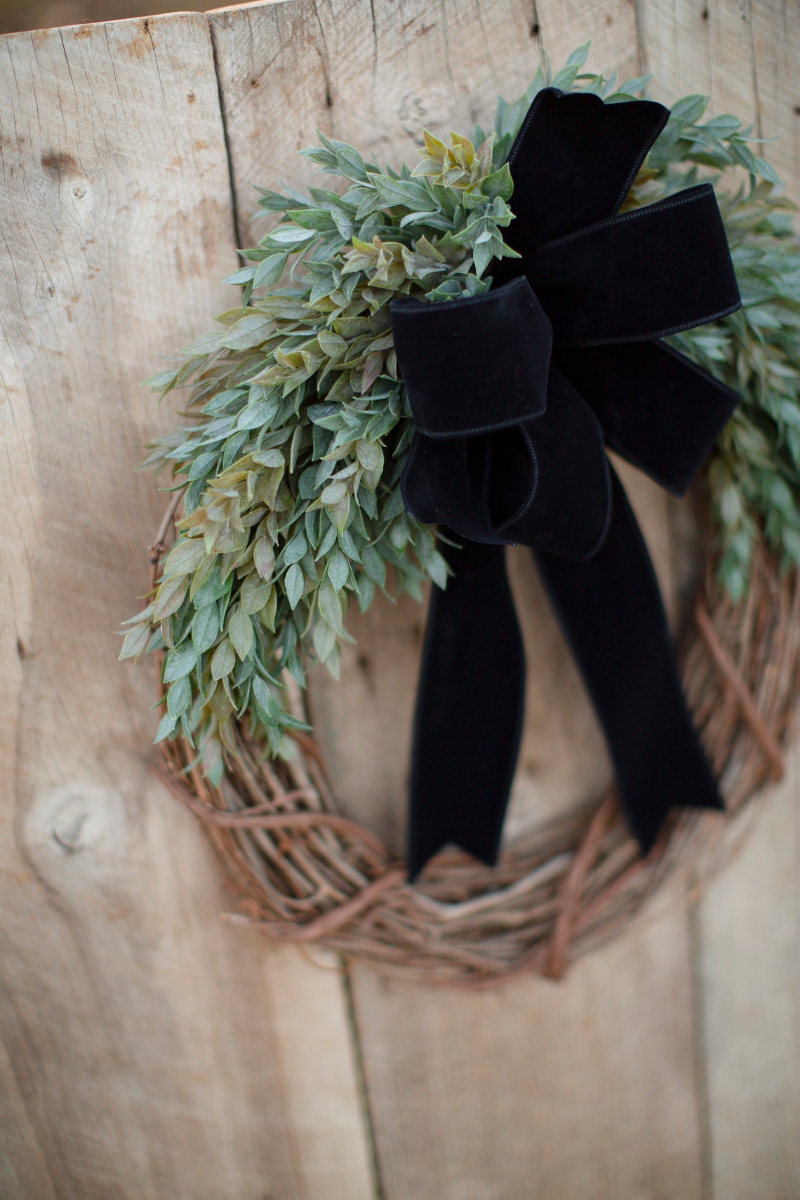 Everyday Ruscus Wreath, Elegant Everday Greenery Wreath, Farmhouse ...