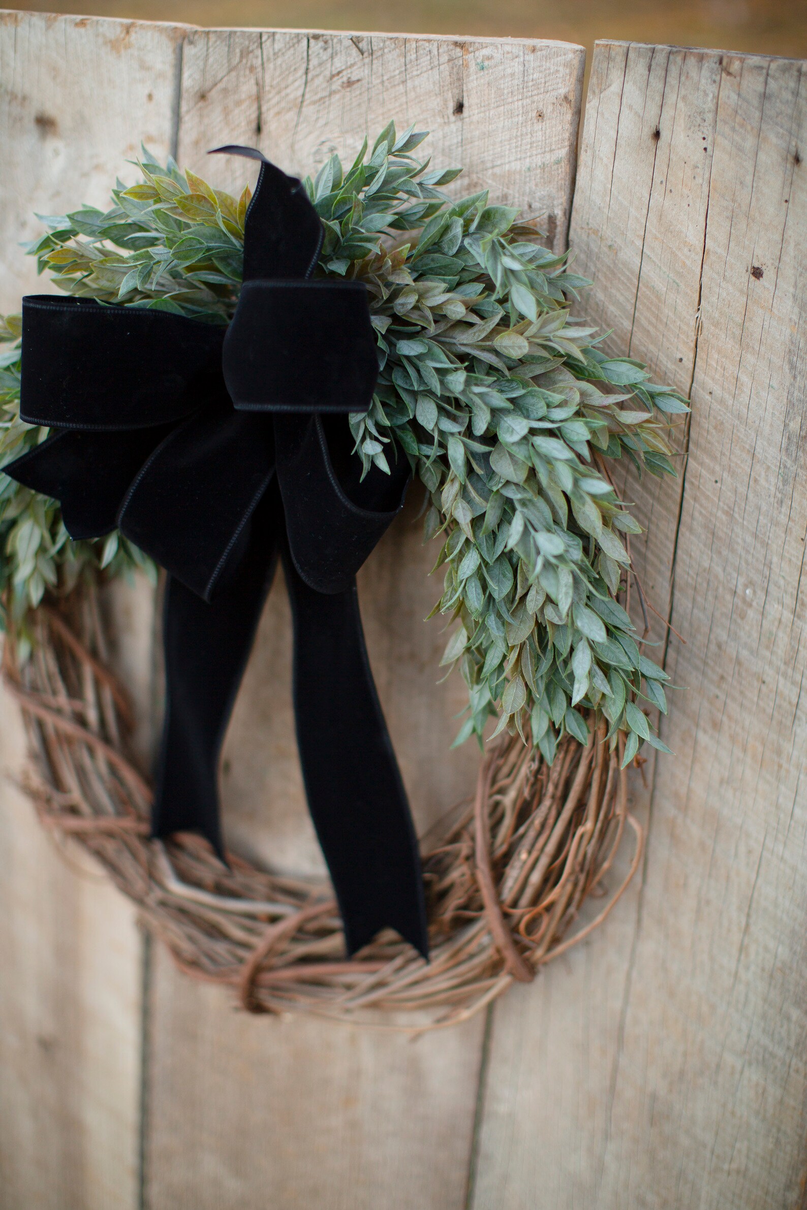 Everyday Ruscus Wreath, Elegant Everday Greenery Wreath, Farmhouse ...