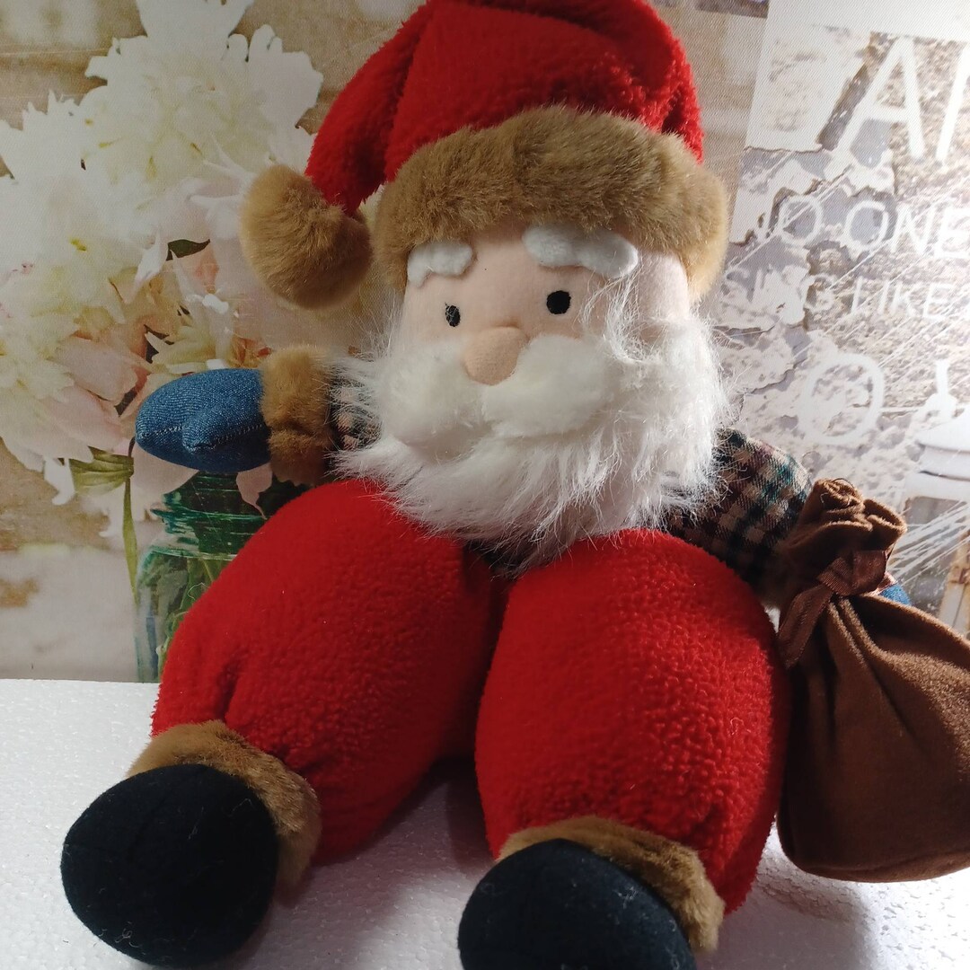 Vintage Santa Christmas Plush Toy Stuffed Activities Sugar Loaf ...