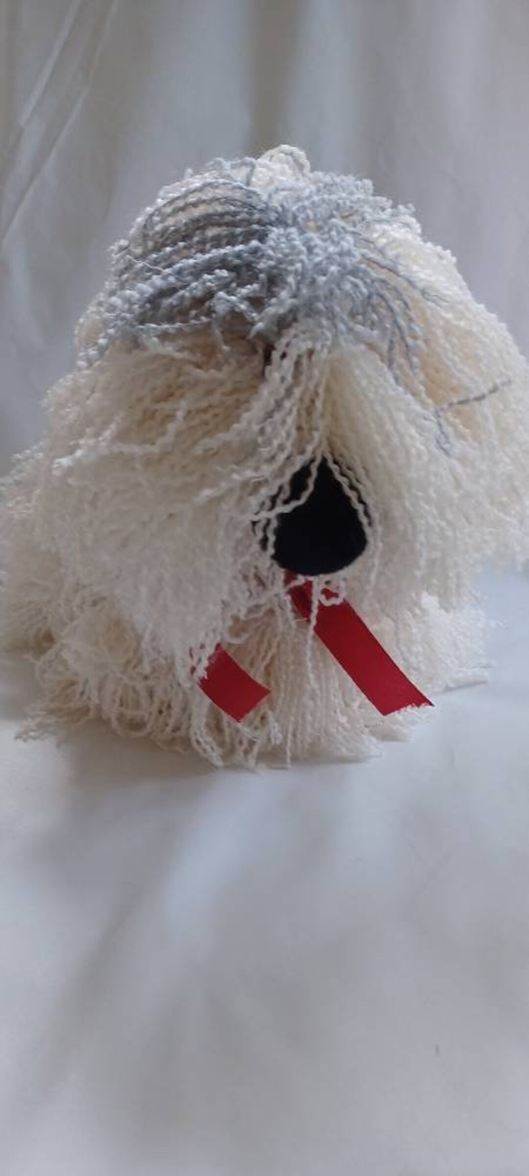 Vintage Kamar Kicks Playtoe Sheepdog Plush Mop Dog Yarn Fur Bearded ...
