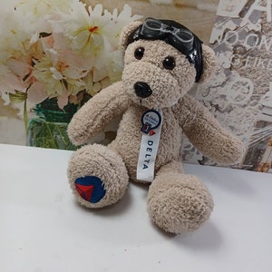 Delta Airlines widget Plush Bear With Jacket - Etsy