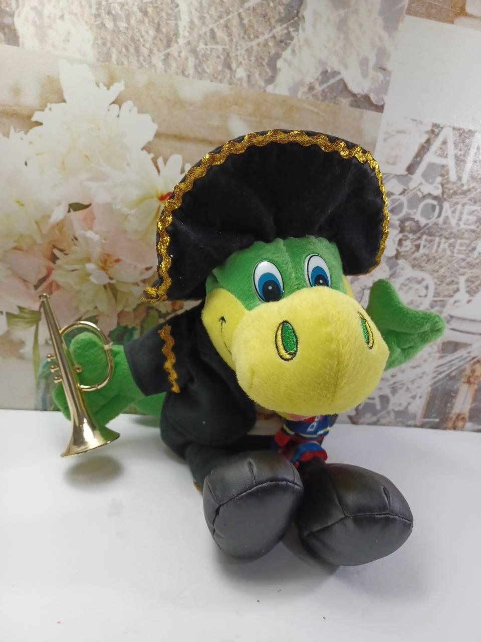 Danone Danonino Mariachi Dinosaur Plush Hand Puppet Dino Peluche ...