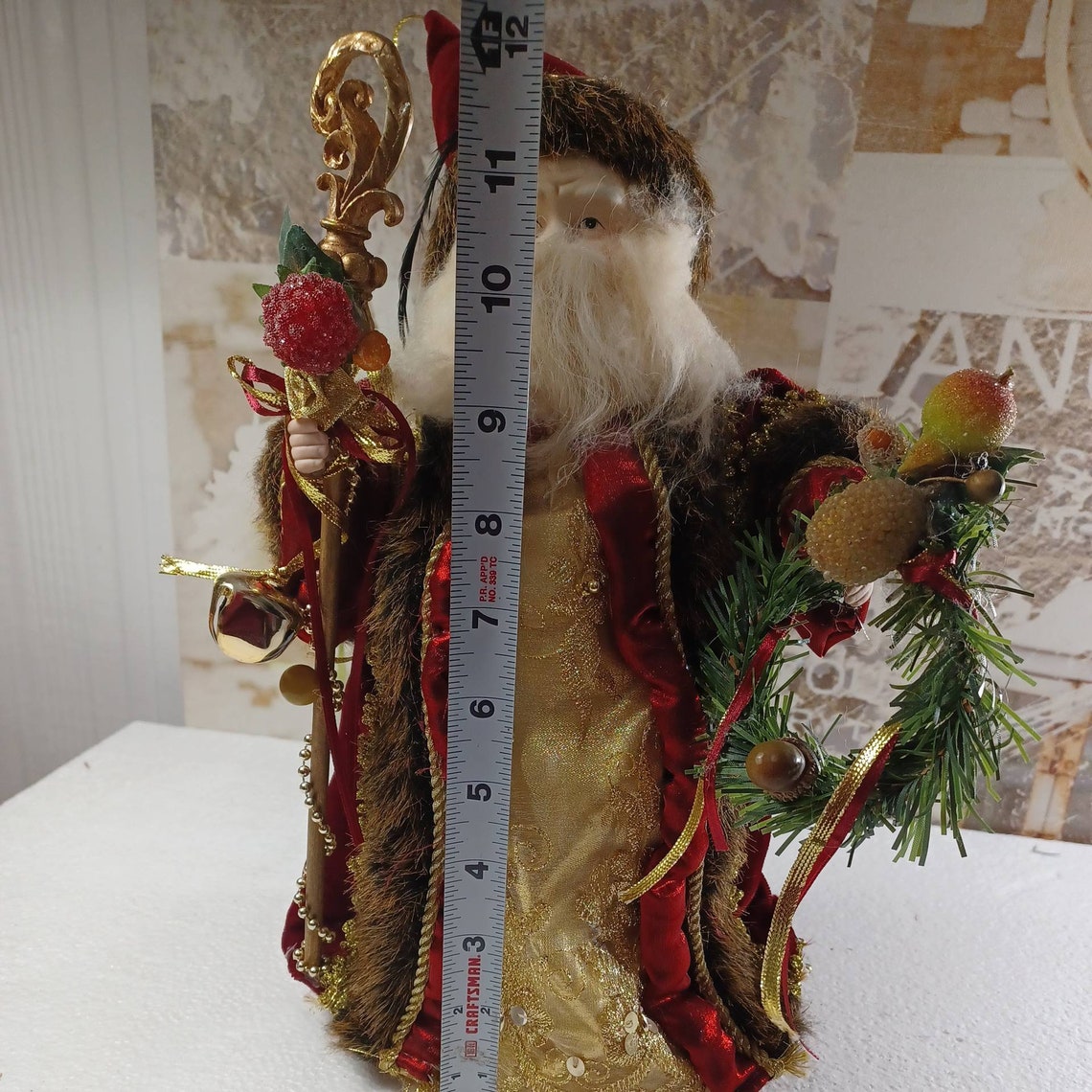 Vintage Christmas Tree Topper/ Table Decor Santa Claus Saint - Etsy