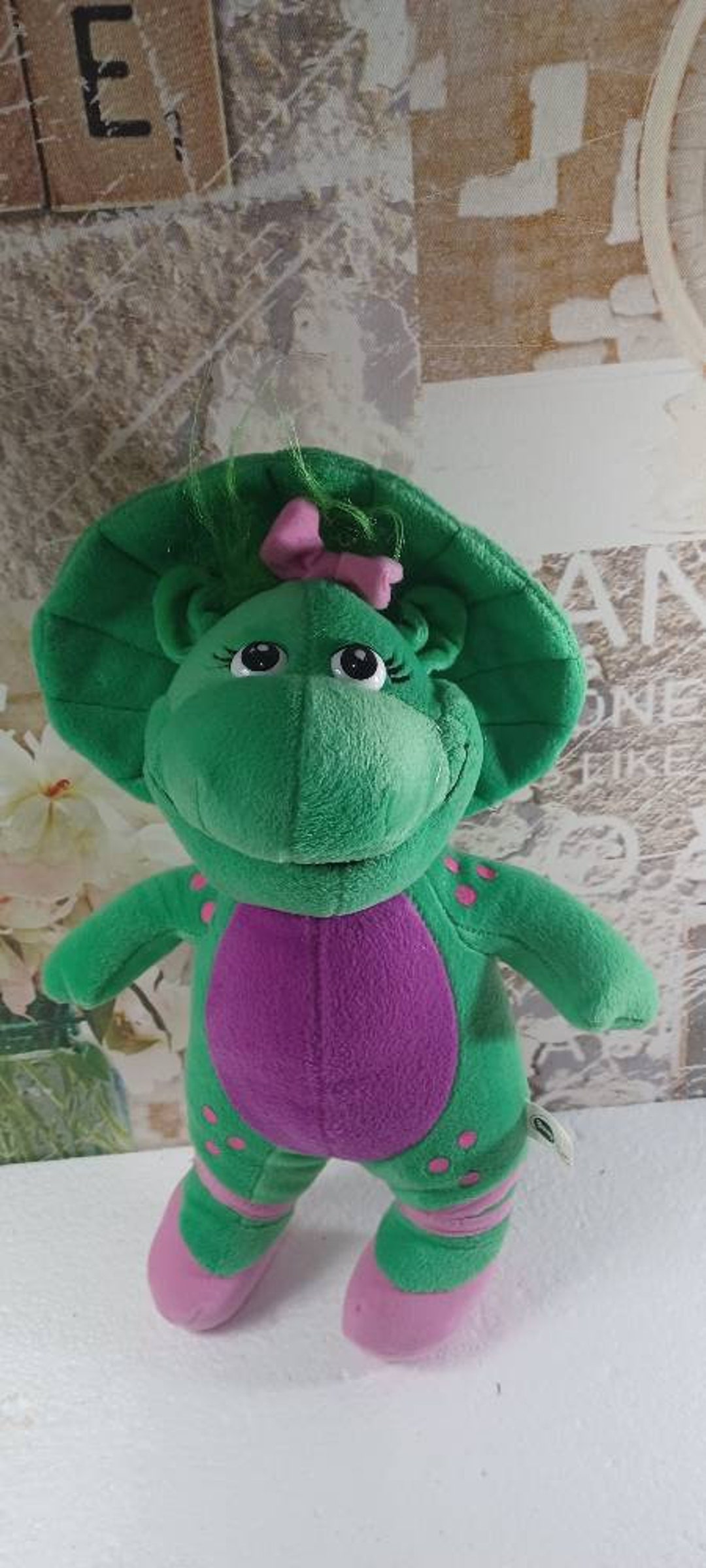 Vintage Barney & Friends Plush Baby Bop Girl Dino Toy 12" Stuffed ...