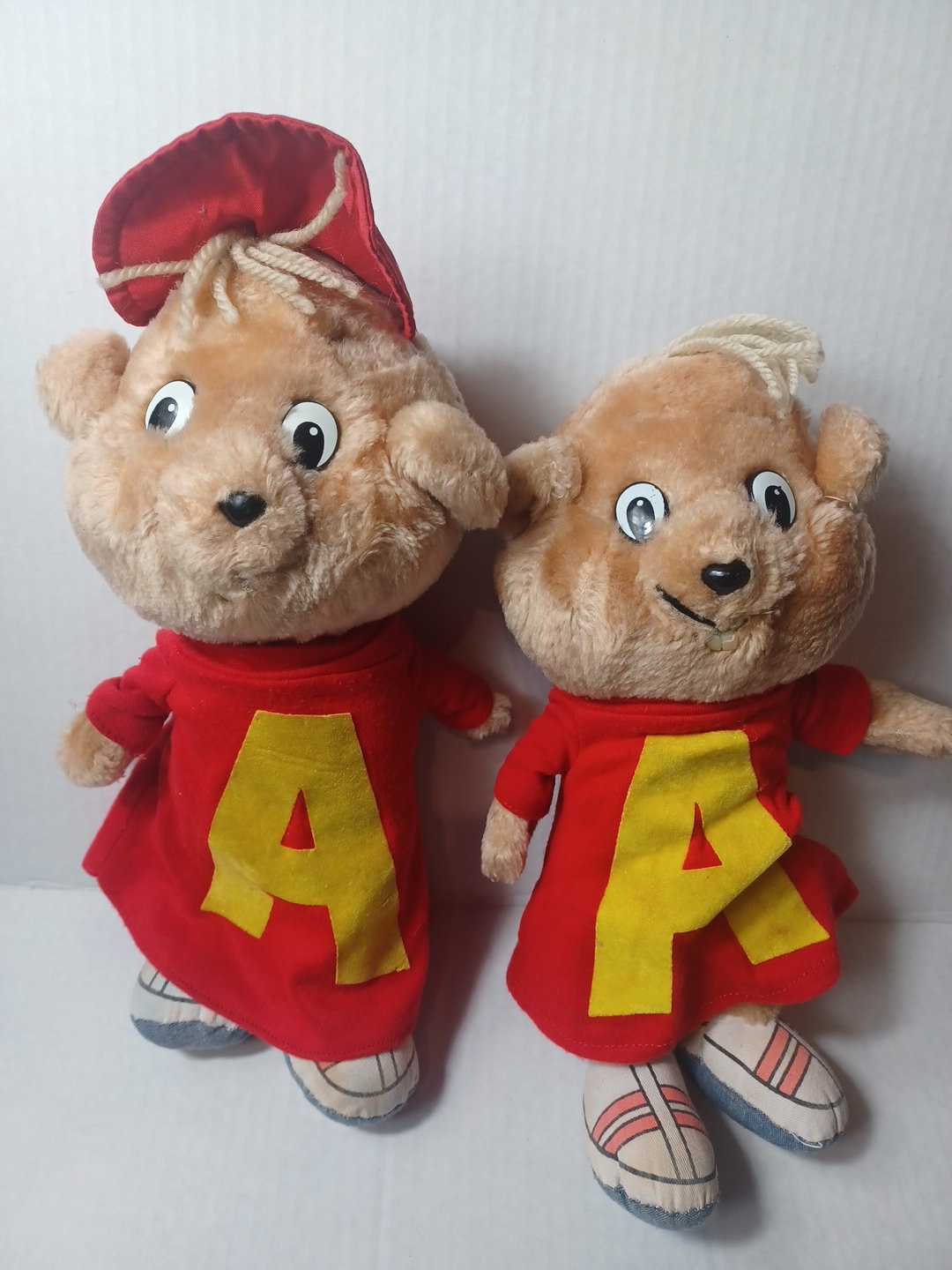 Vintage Alvin and the Chipmunks Plush - Set of 2 1983 10" BUNDLE Plush ...