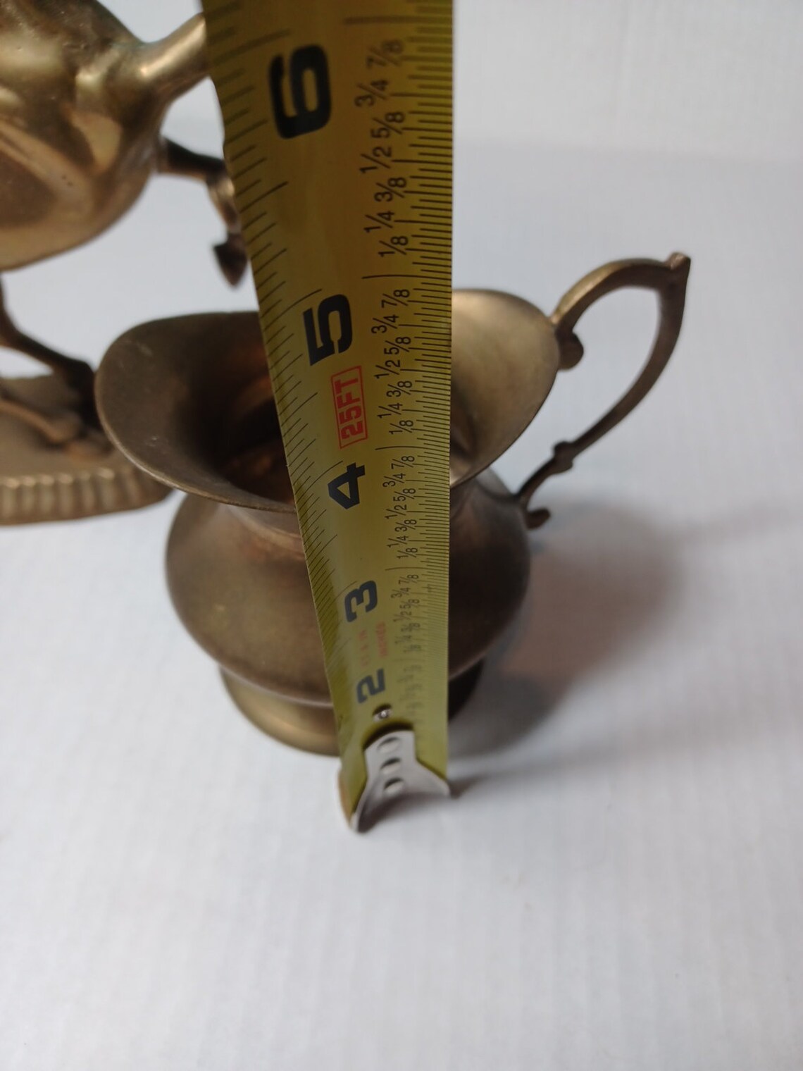 Vintage Solid Bronze Unicorn Statue - Gold Tone Base Pitcher Office ...
