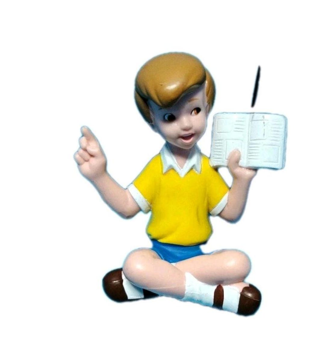 Disney Christopher Robin Figure PVC Topper Toy Reading Book Vintage ...