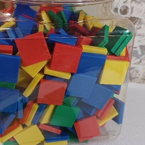 Plastic Pattern Blocks for Kids, Shapes for Kindergarten, Montessori ...