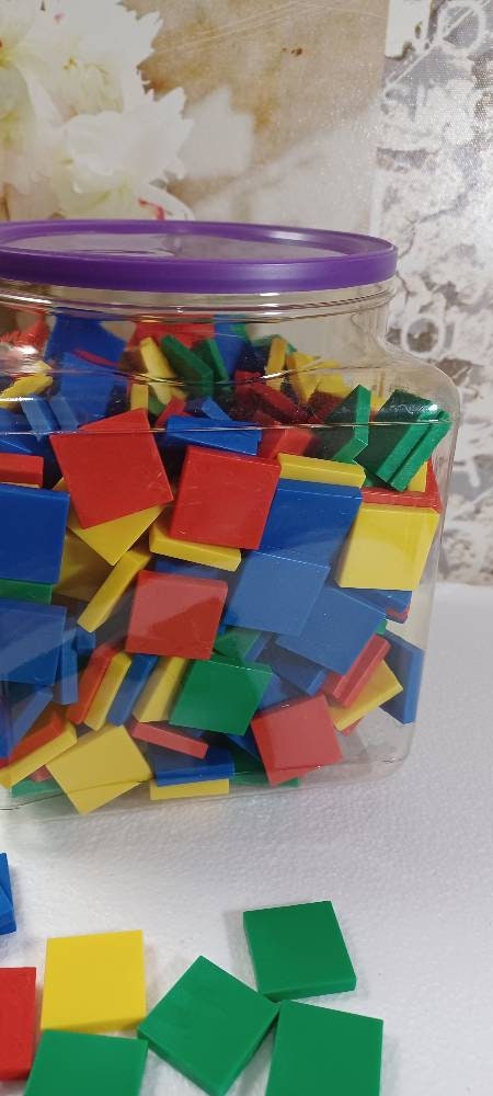 Plastic Pattern Blocks for Kids, Shapes for Kindergarten, Montessori ...