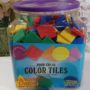 Plastic Pattern Blocks for Kids, Shapes for Kindergarten, Montessori ...