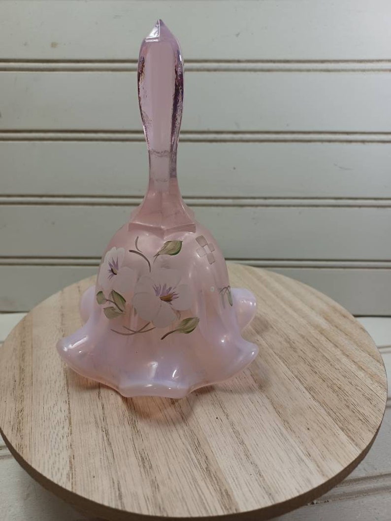 Fenton Pink Opalescent Iridescent Floral Hand Painted Glass - Etsy
