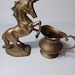 Vintage Solid Bronze Unicorn Statue - Gold Tone Base Pitcher Office ...