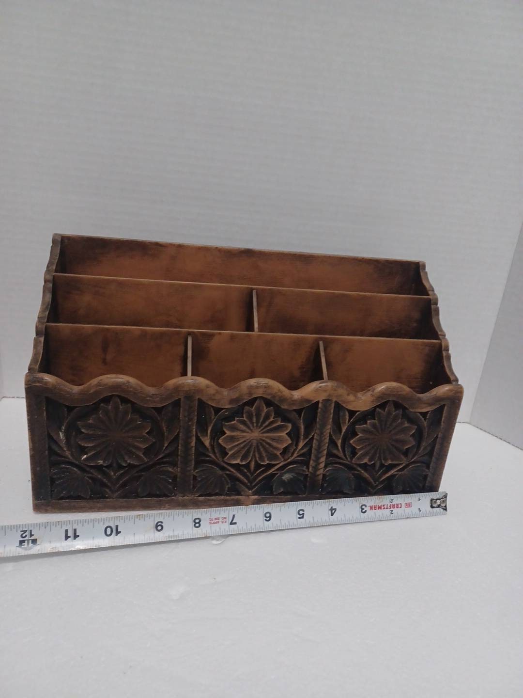 Vintage Lerner Faux Wood Letter Holder Mail Desk Top Organizer - Etsy