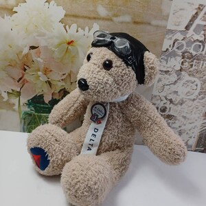 Delta Airlines widget Plush Bear With Jacket - Etsy