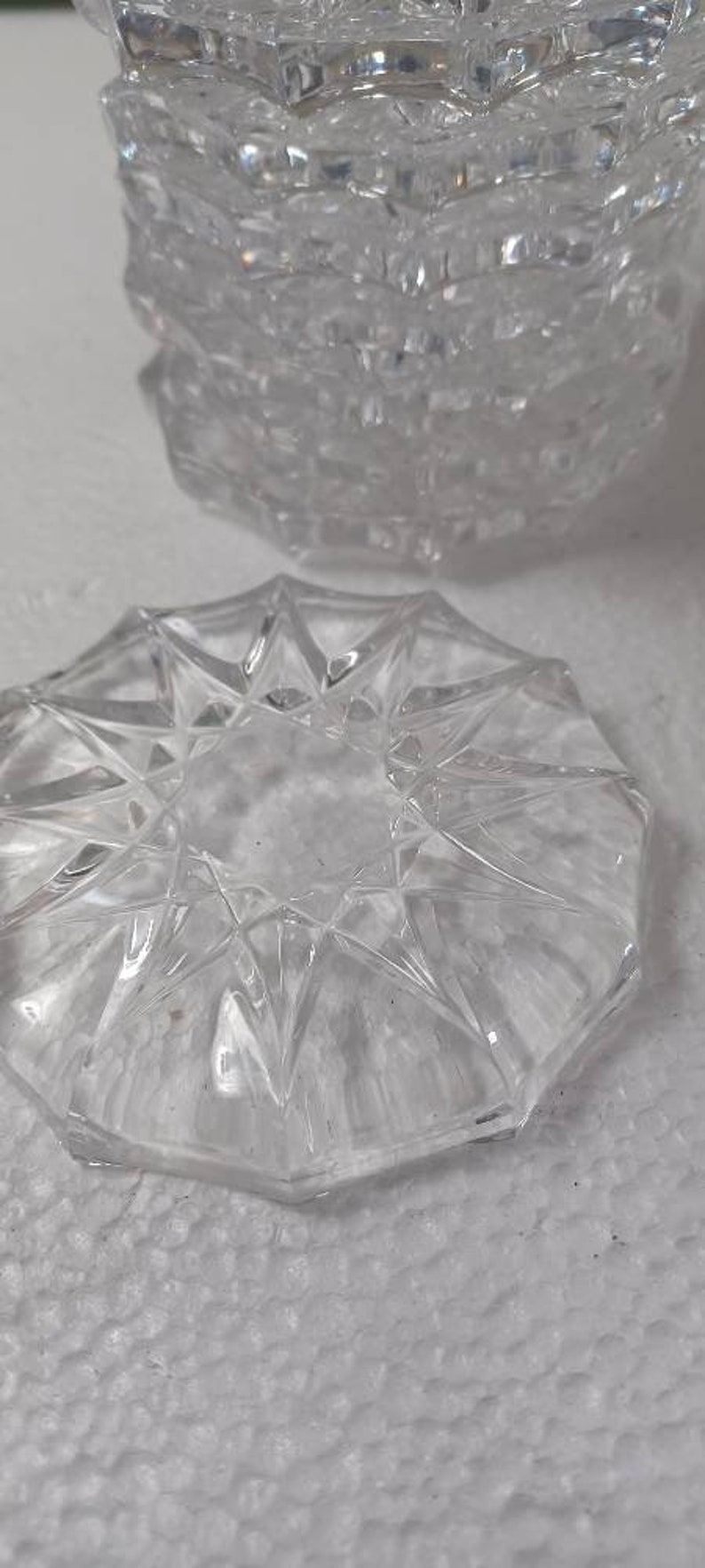 Vintage Clear Glass Star Coasters, Set of 8 - Etsy