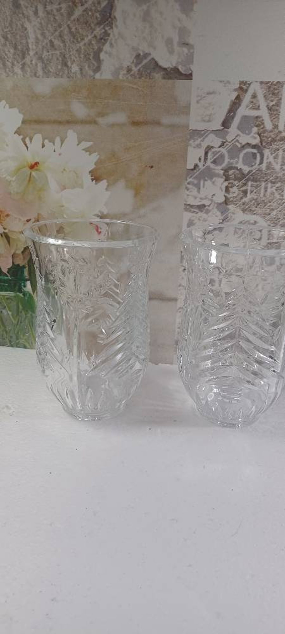 2 Candle Vintage Press Glass Lamp Shade Wall Sconce Cut Glass - Etsy