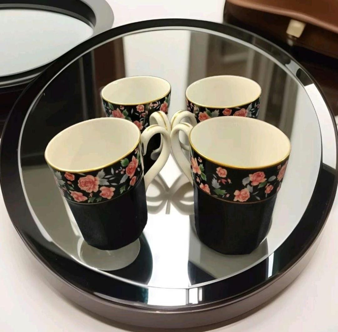 4 Vintage D Restaurant Diner Ware White Coffee Tea Cups Breakfast Mug 3 ...