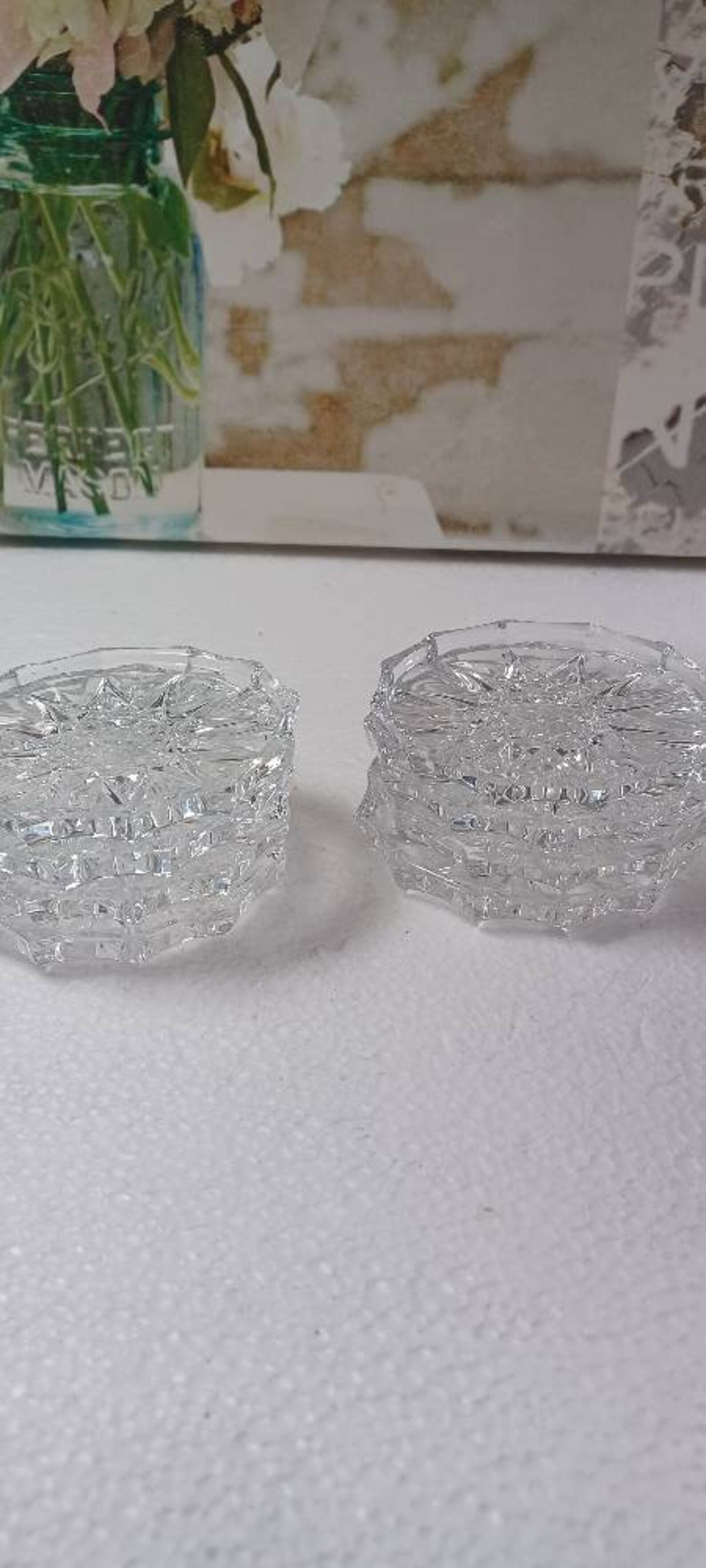 Vintage Clear Glass Star Coasters, Set of 8 - Etsy