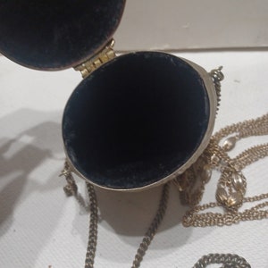 Vintage Metal Clam Shell Purse Metallic Seashell Pattern Black Velve - Etsy