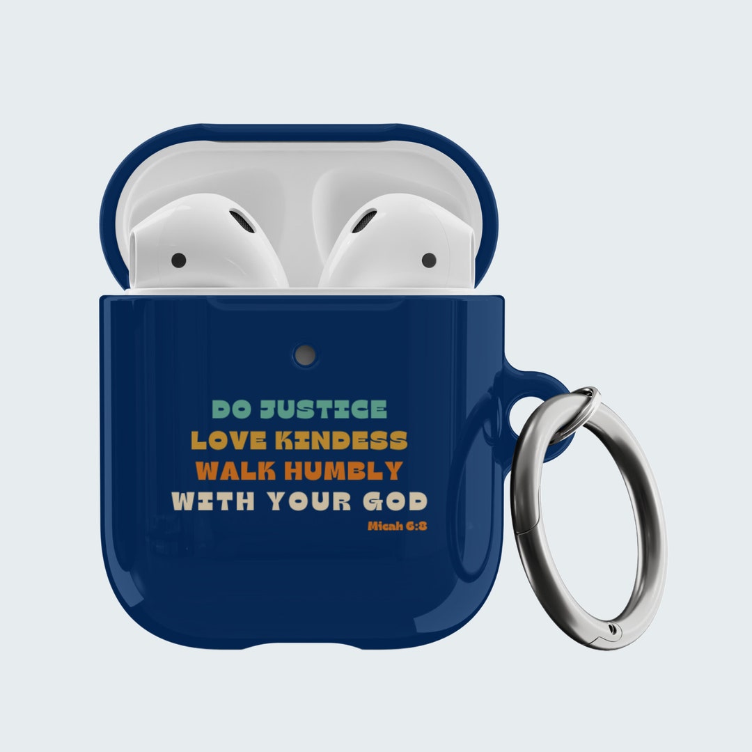 Airpods Case Christian Bible Scripture, Micah 6:8, Protective Air Pods ...