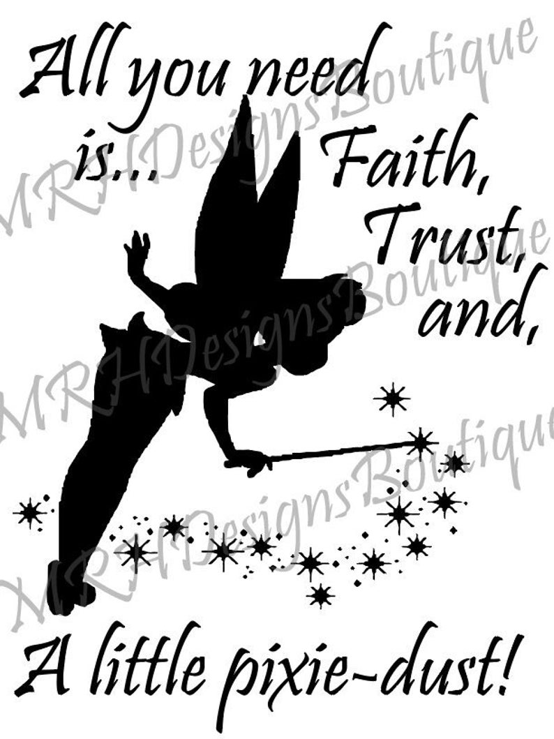 Tinkerbell Faith Trust and a Little Pixie-dust - Etsy