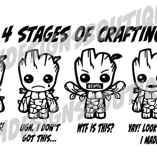 Groot 4 Stages of Crafting - Etsy
