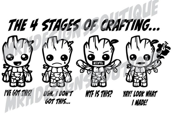 Groot 4 Stages of Crafting - Etsy