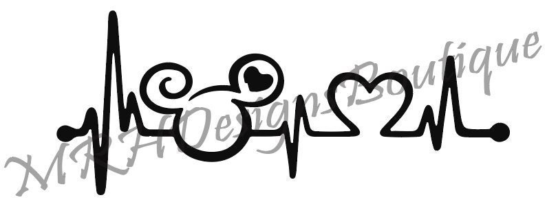 Mickey Mouse Heartbeat - Etsy